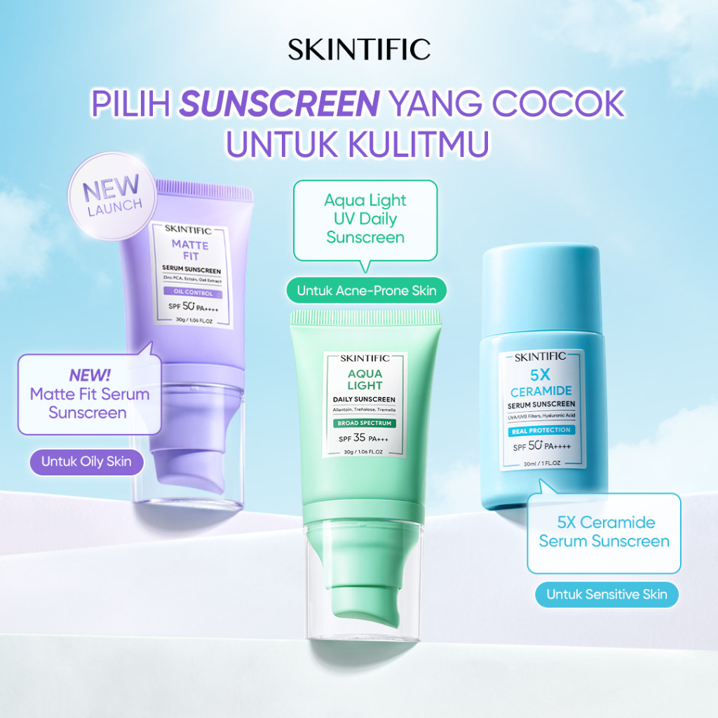 Skintific Aqua Light Daily Sunscreen 30mL SPF35 PA++ Skincare For Oily ...