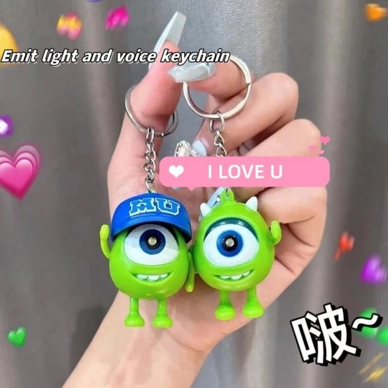 Creative LED Talking Keychain Say "I LOVE YOU" Big Eyes Keychain ...