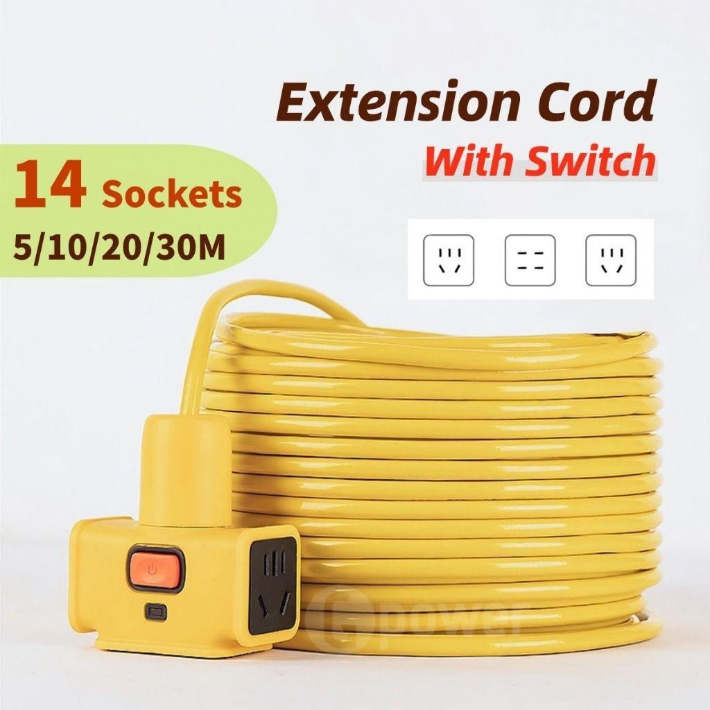 Wehome Extension Cord Socket With Cable Extra-long Plug-in Strip 10 20 ...