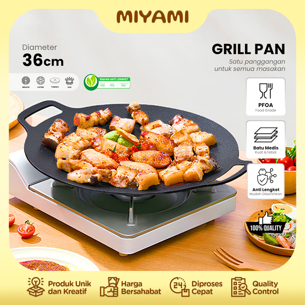 34cm BBQ Grill Conduction Pan Grill Tool Grill Pan Multifunction Non ...