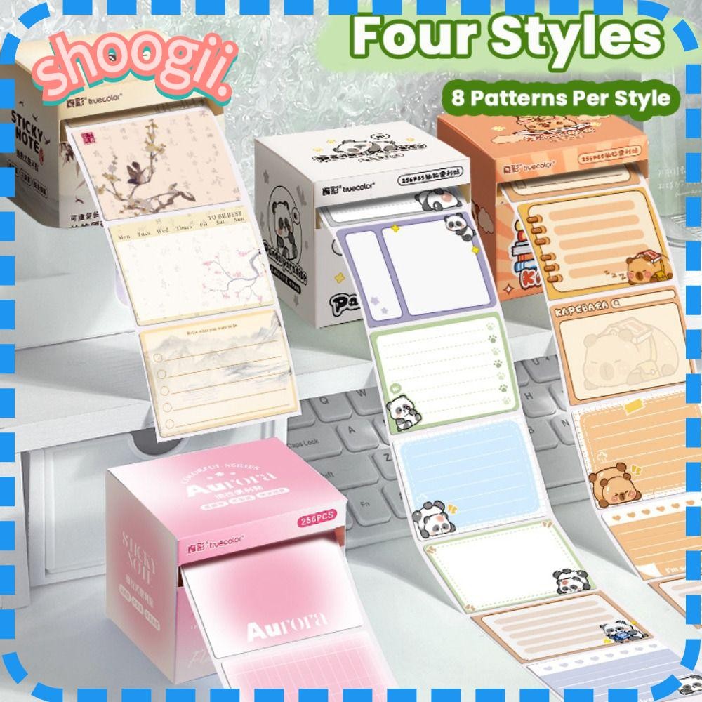 SHOOGYY 256 PCS/Set Sticky Notes, Pull-out Type Full Adhesive Labels ...