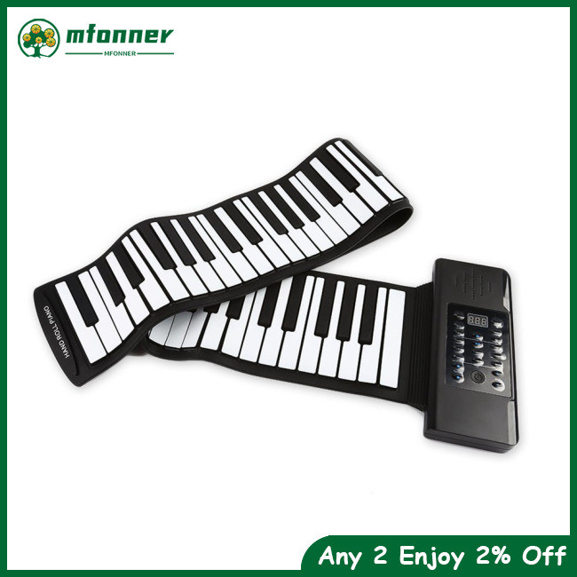 Mfonner 61 Keys 88 Keys Roll Up Piano Flexible Soft Electronic Digital ...
