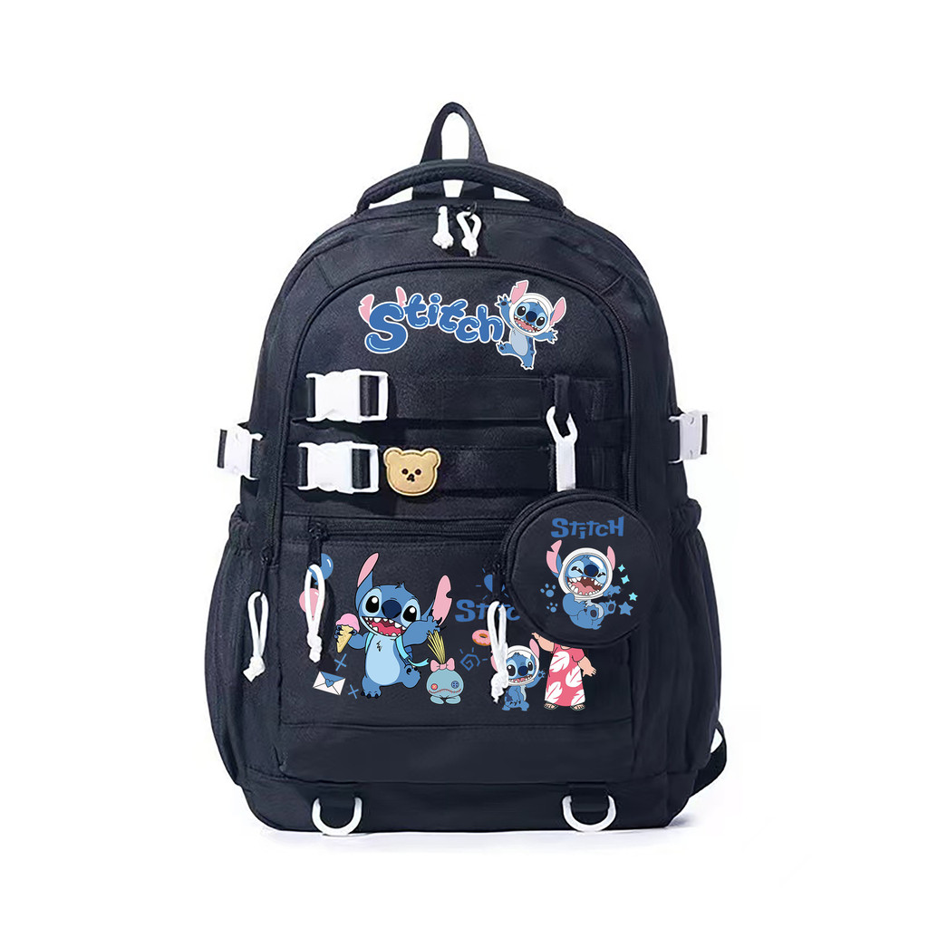 Cartoon Schoolbag STICH Backpack Cute Cartoon LILO STITCH Student ...