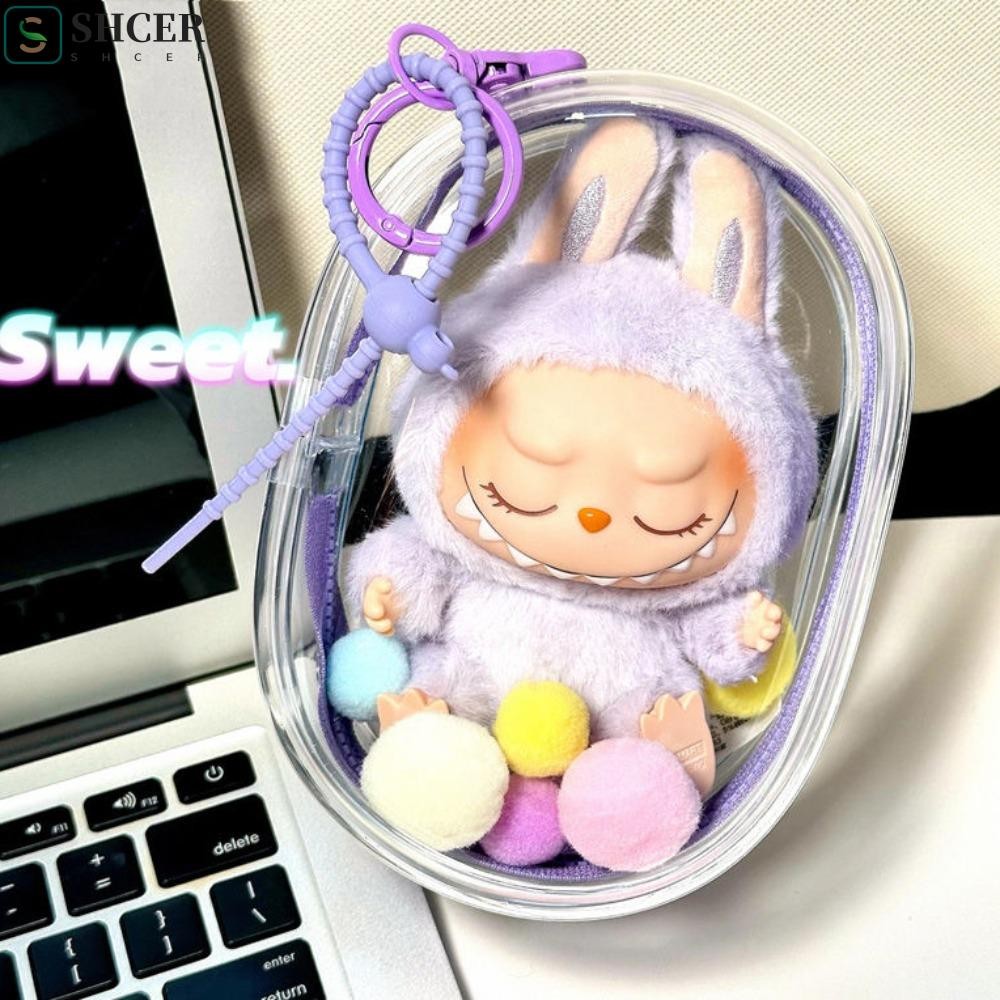 SHCER Labubu V2 Doll Storage Bag, with Keychain Outgoing Labubu Display ...