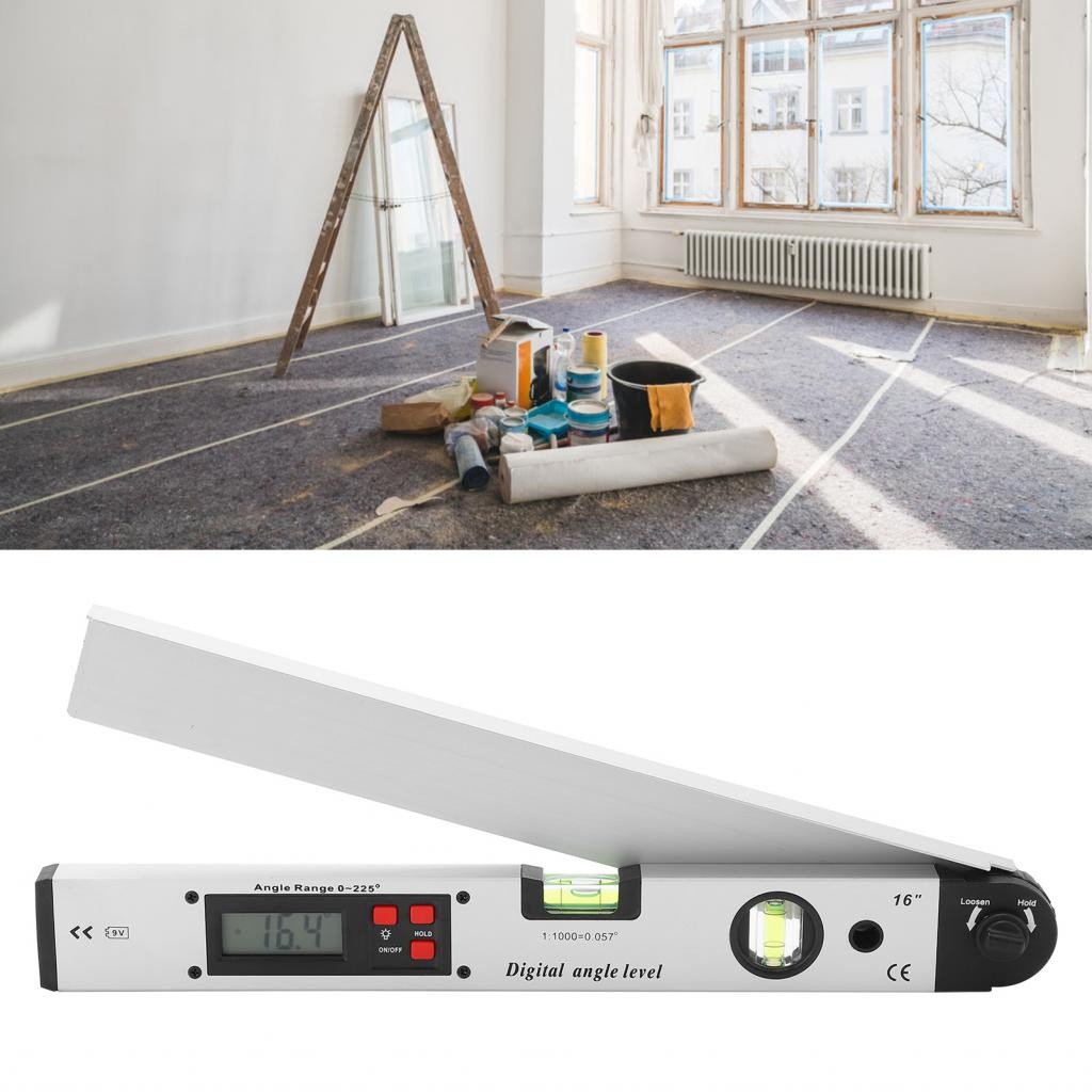 Ujewndju 400mm Level Folding Digital Angle Ruler Protractor Electronic ...