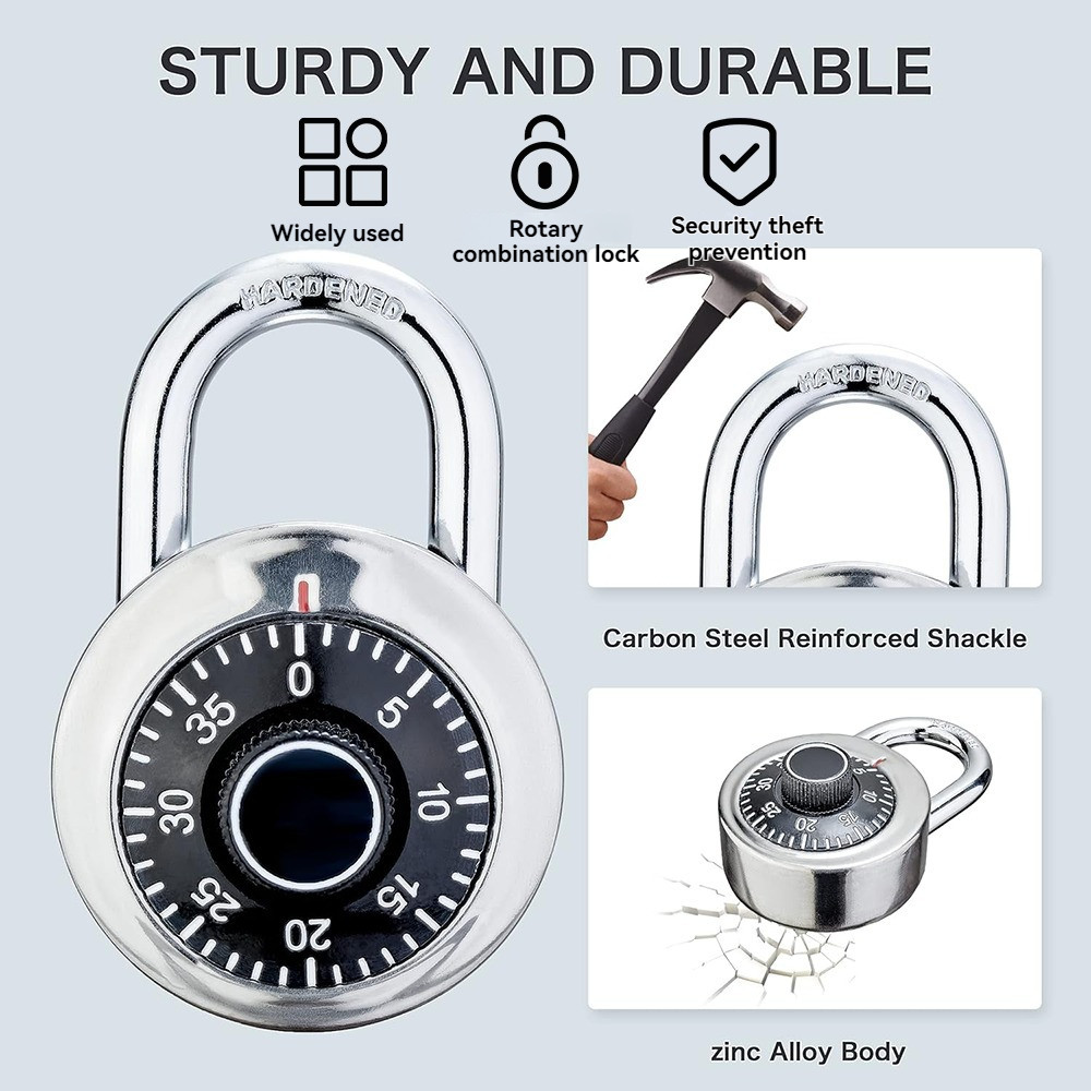 High Security Rotary Padlock Digital Combination Combination ...
