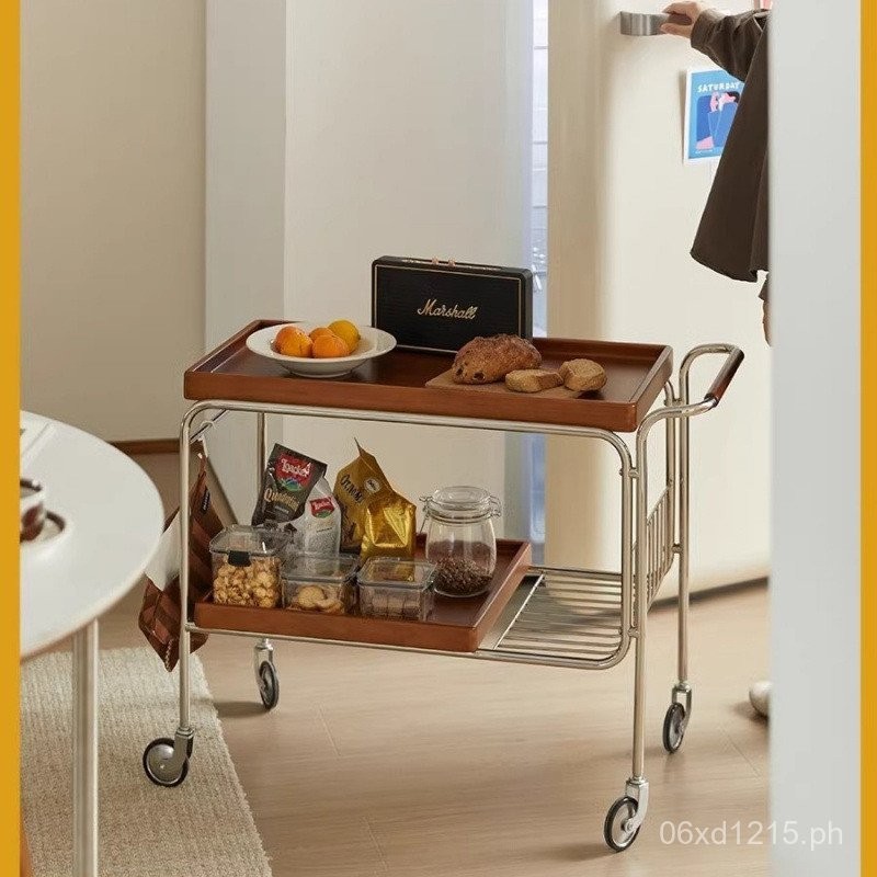 Simple Trolley Coffee Table Storage Rack Sideboard Tea Water Sofa ...