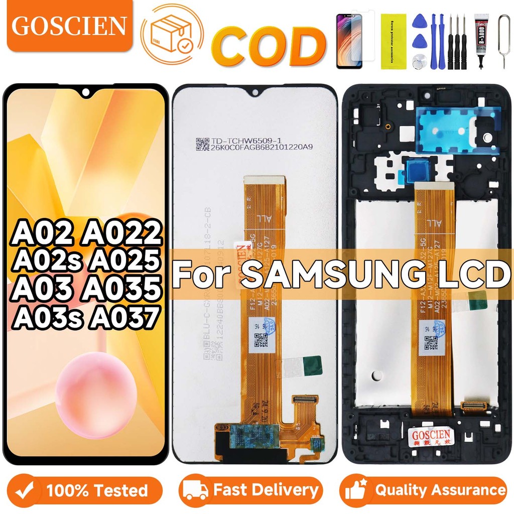 for Samsung A02S A025 / A03 A035 / A03s A037 / A02 A022 LCD Screen ...