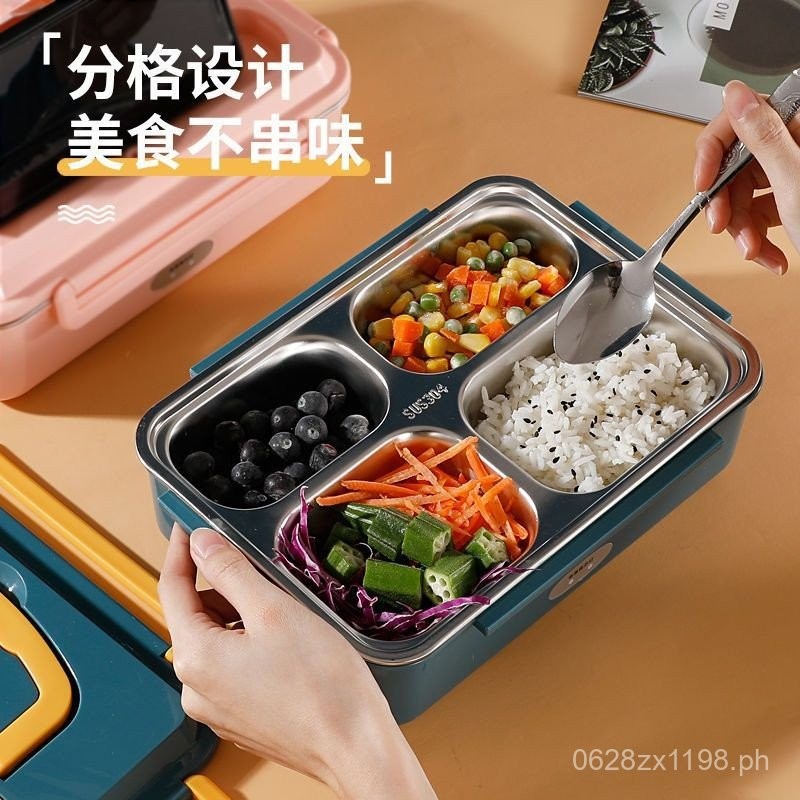 Student bento box304Portable Heating Insulated Electric Stainless Steel ...