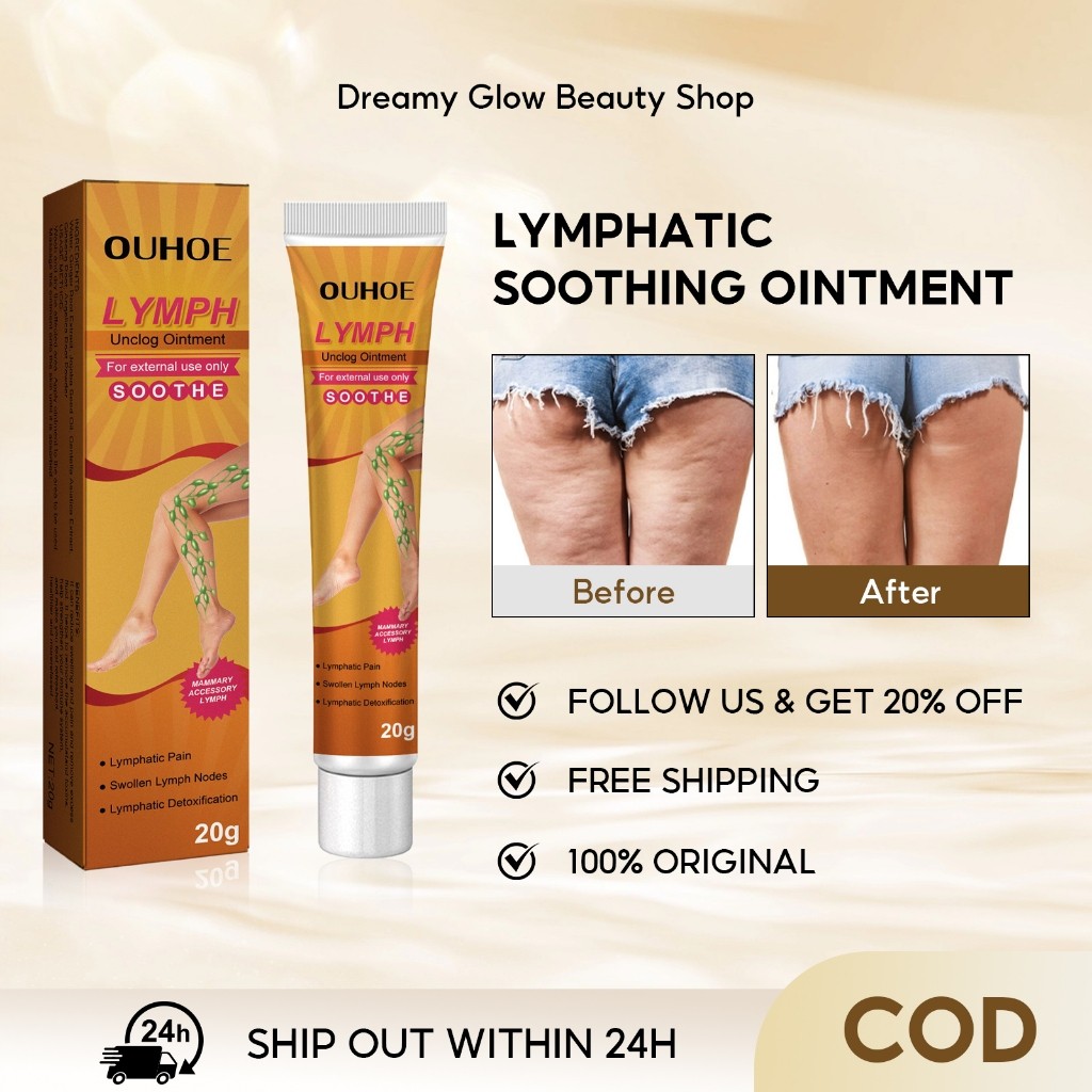 OUHOE Lymphatic Soothing Detox Cream 20g Armpit Lymph Anti-Swelling ...