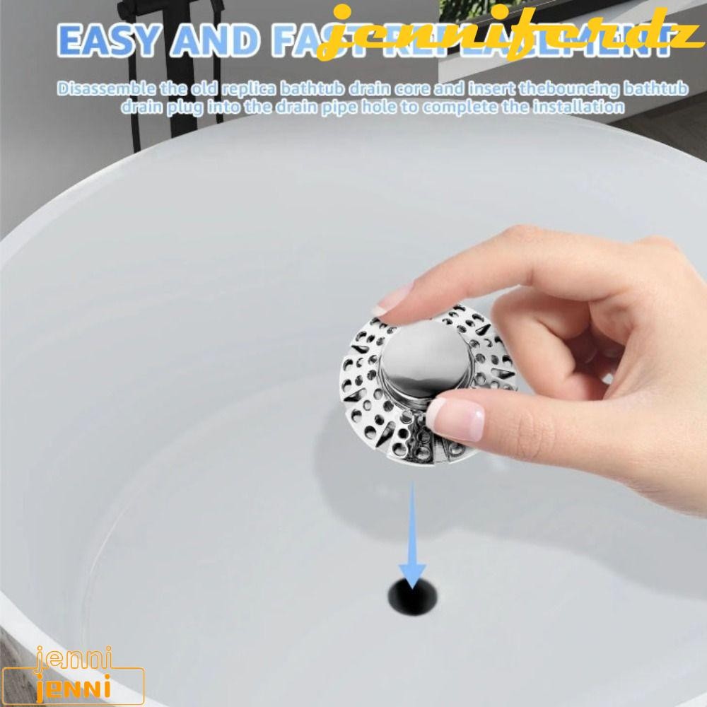 JENNIFERDZ Brass ABS Tub Drain Stoppers, Press Type Stoppers Pop Up ...