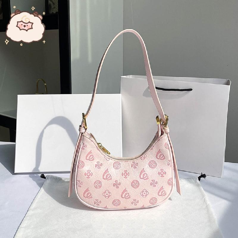 Women's Fashion Shoulder Bag Crossbody Purse in Soft Pink PU Leather ...