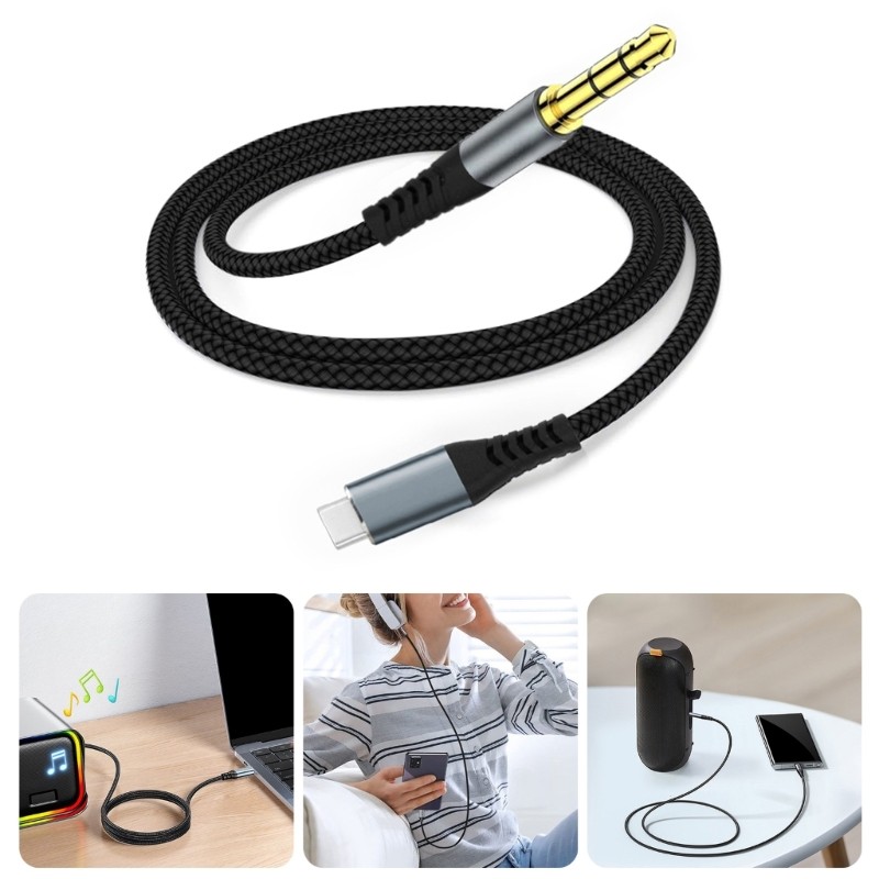 EZ USB C to 3 5mm Sound Cable Aluminum Housing 24K Gold Interfaces for ...