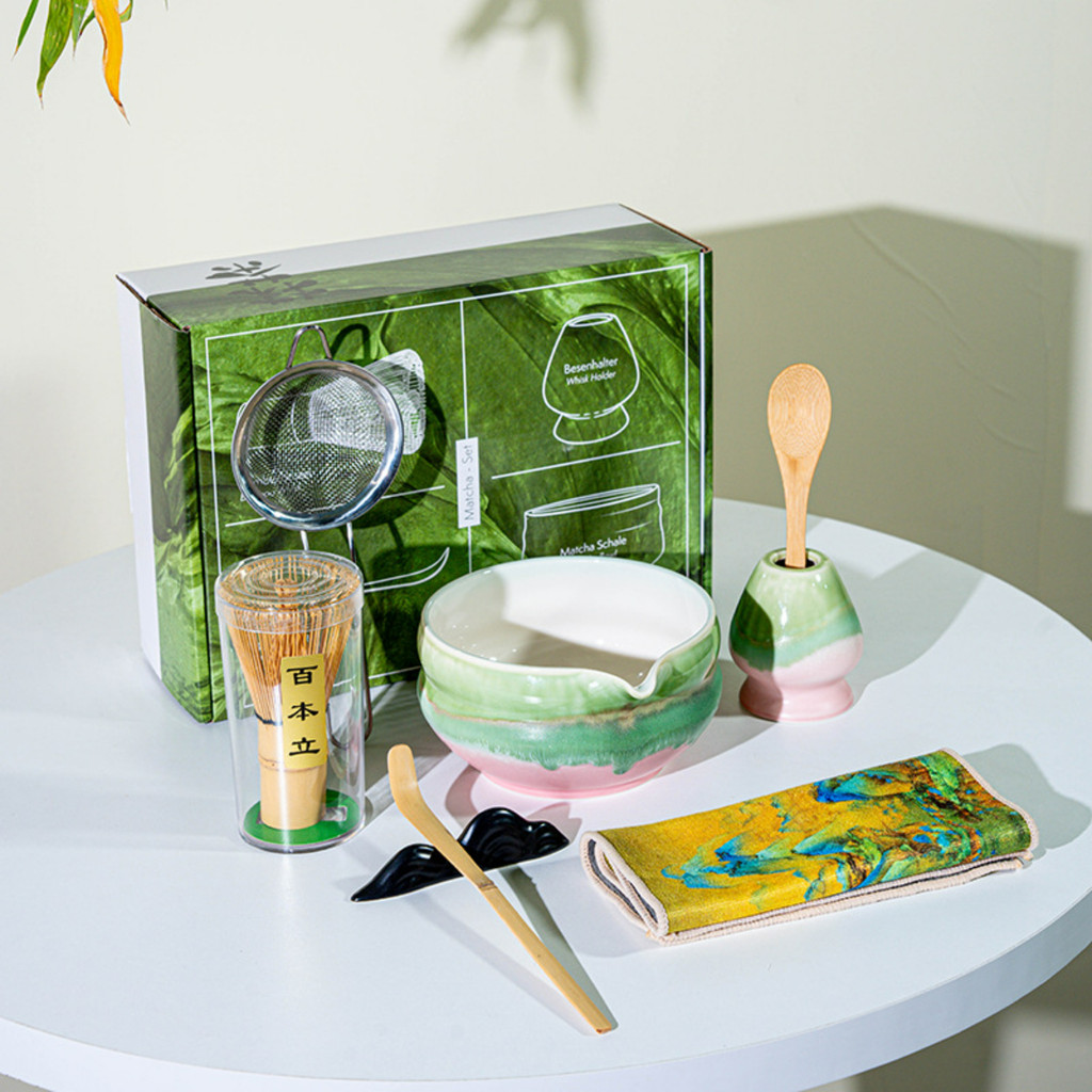 matcha corner Japanese matcha mixer set Ceramic matcha bowl with spout ...