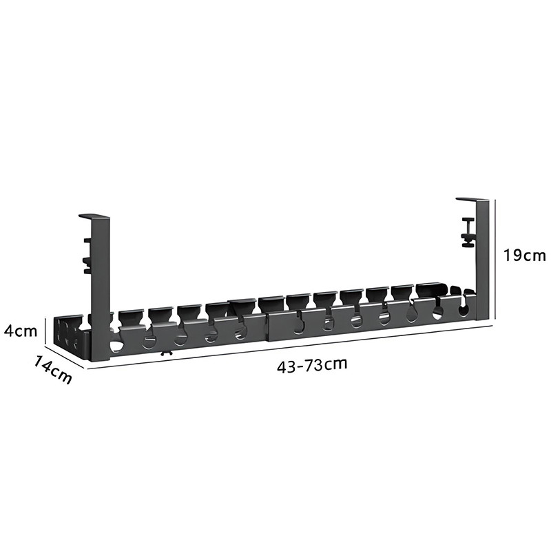 Retractable Under Table Storage Rack, Wire Organizer Cable Manager ...