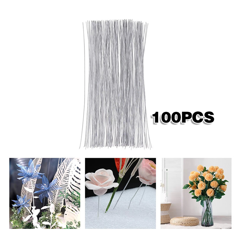 100Pcs Floral Star Stem Iron Wire Flower Floral Stem Floral Wire Stems ...