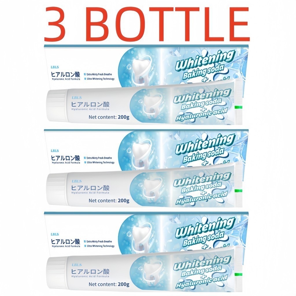 3 BOTTLE Baking soda whitening toothpaste mint food grade healthy ...