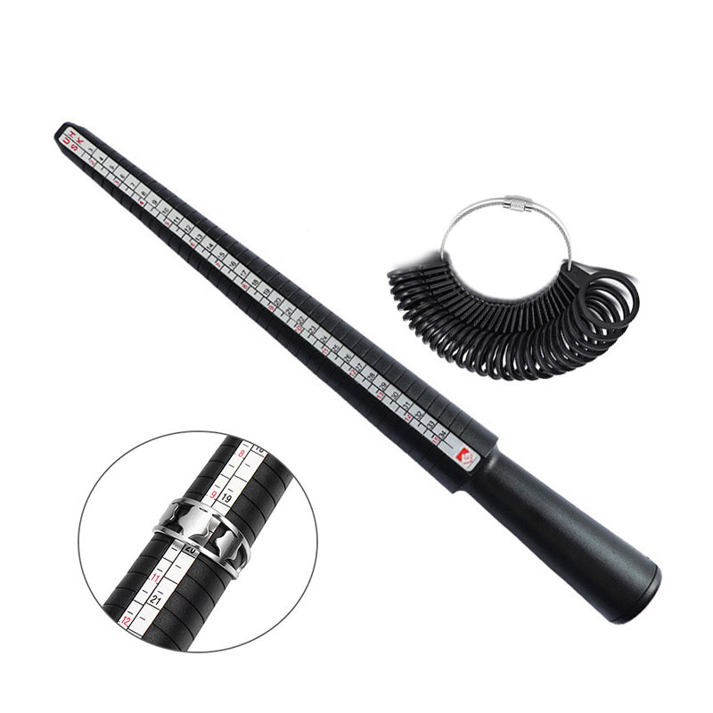 1 Set Ring Sizer Finger Sizing Jewelers Measuring Stick Metal Finger ...