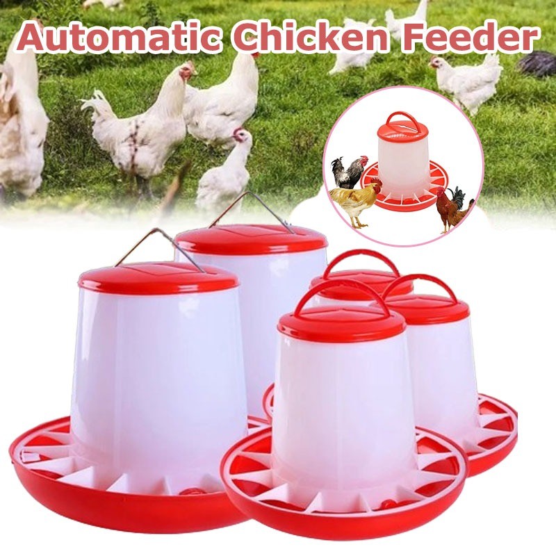 1.5/3KG Automatic Chicken Feeder Poultry Feeder Bucket Animal Feed ...