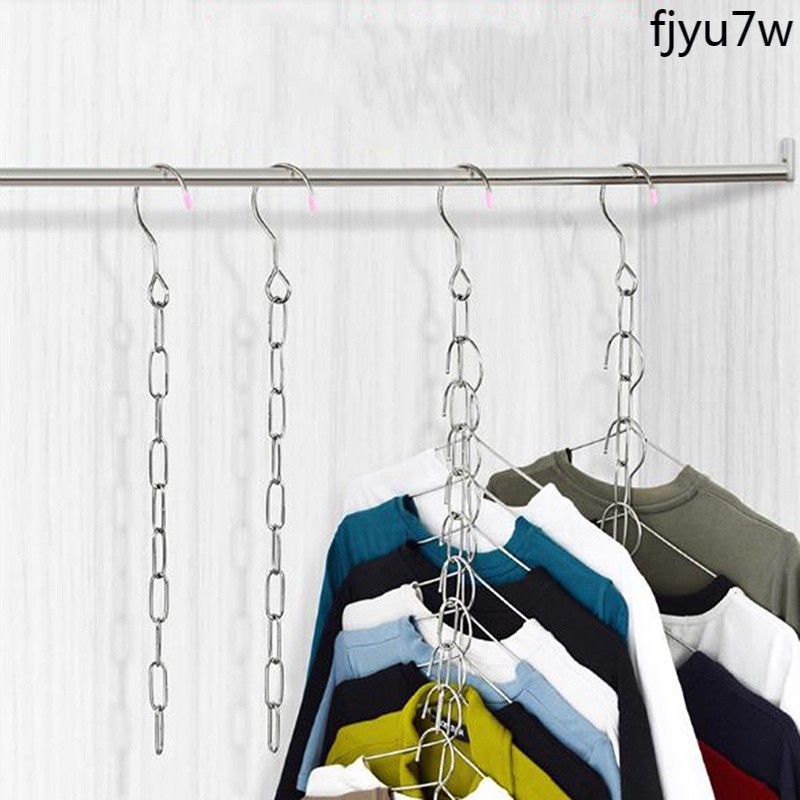 Wardrobe Storage Chain Hanger Hook Stainless Steel Clothes Chain ...
