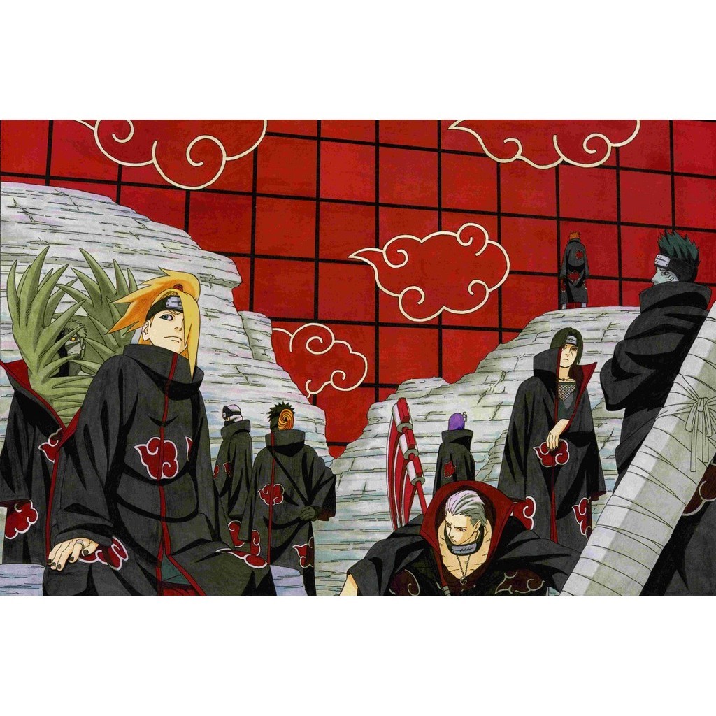 NARUTO poster Akatsuki Anime canvas print Akatsuki wall poster | Shopee ...