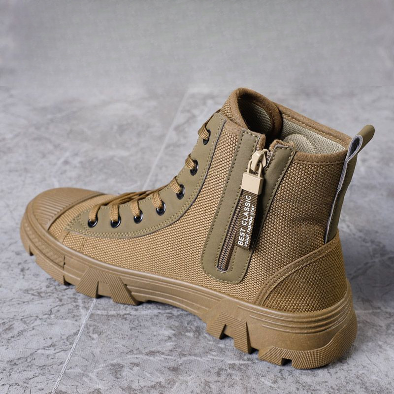 2024New Outdoor Work Shoes High Leg Boot Male Zipper Tactical Military ...