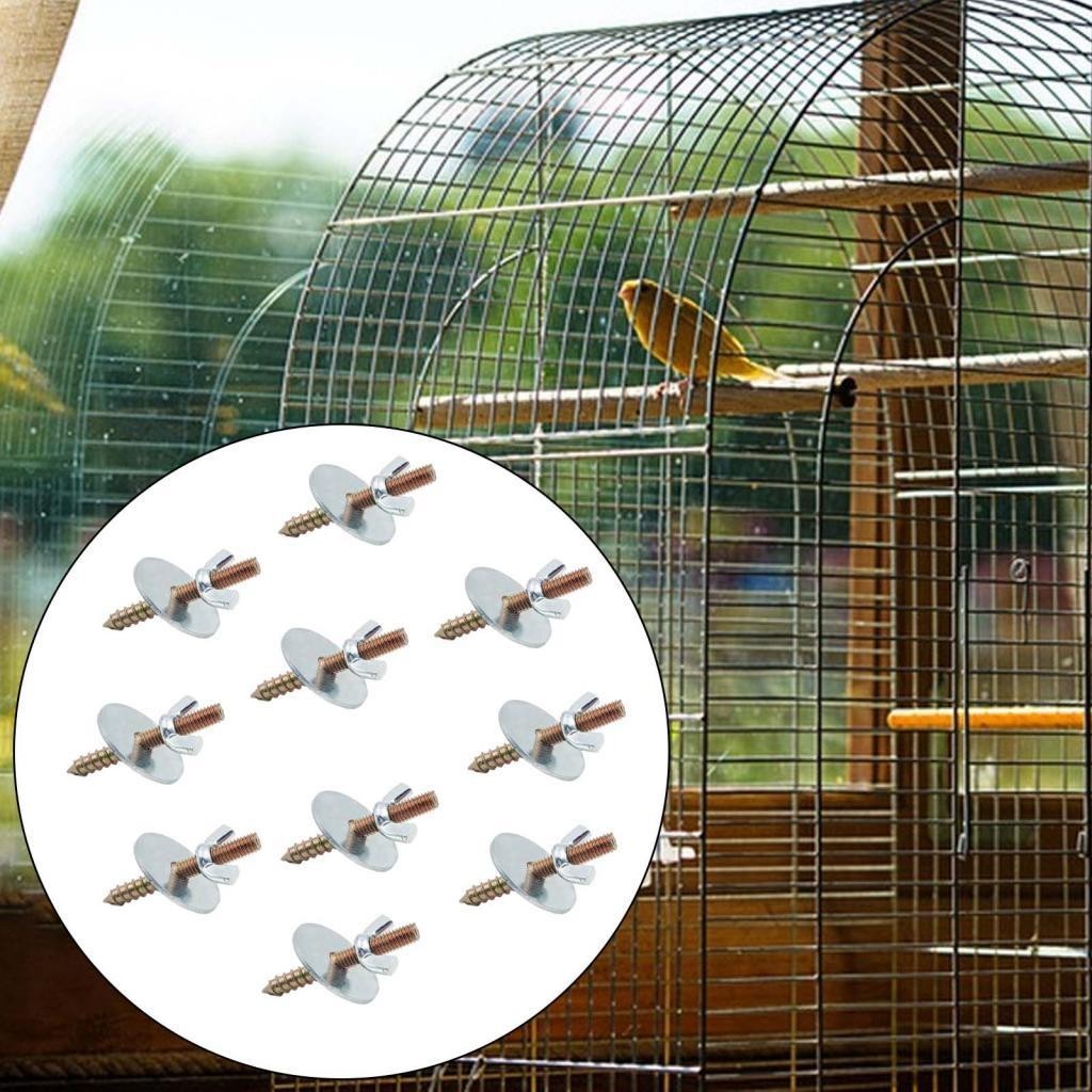 [syxivmj] 10x Hardware Metal Nut Screw Mount Kits for Bird Stand Parrot ...