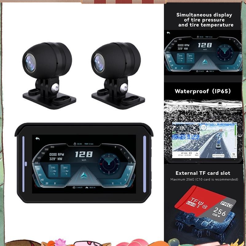 5 Inch Motorcycle Carplay Waterproof 1080P WiFi Wireless Android-Auto ...