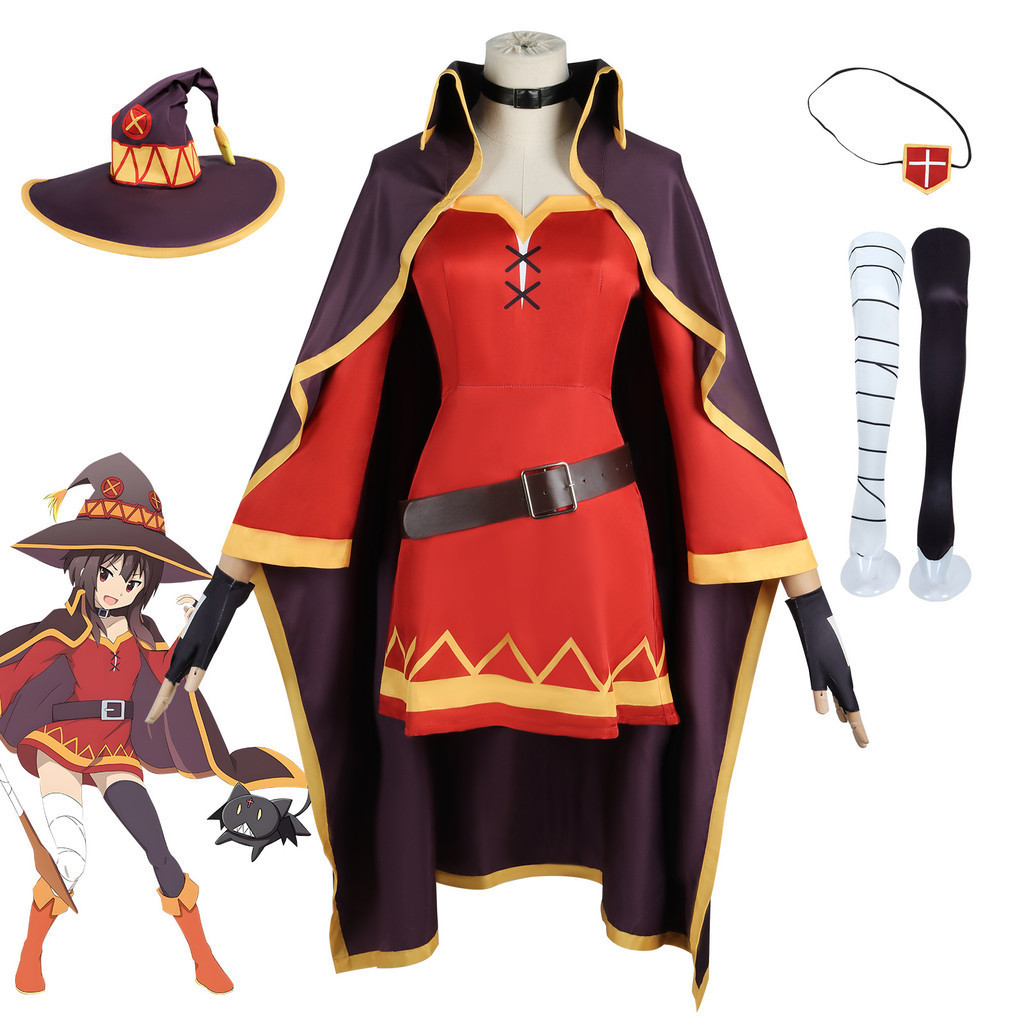 Fantastic Days Anime Cosplay Costume: Megumin's Magic Outfit with Dress ...