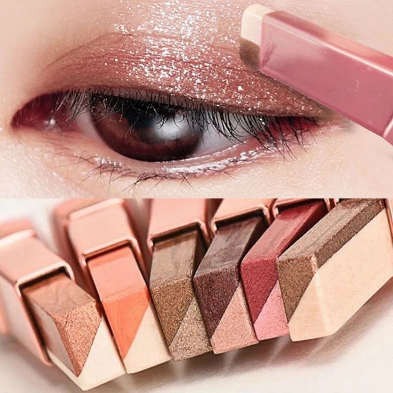 2 In 1 Double Color Glitter Eye shadow Stick Matte Eyeshadow Waterproof ...