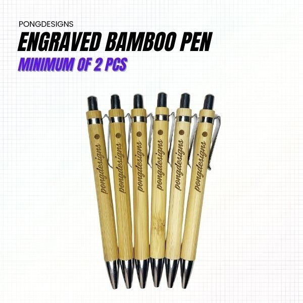 Customizable Laser Engraved Bamboo Pen - High Quality Materials ...