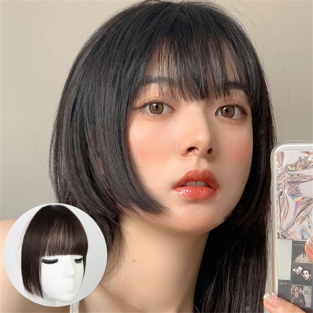 YOUJ Fake Thick Bangs Female Natural Invisible Side Wig for Women With ...