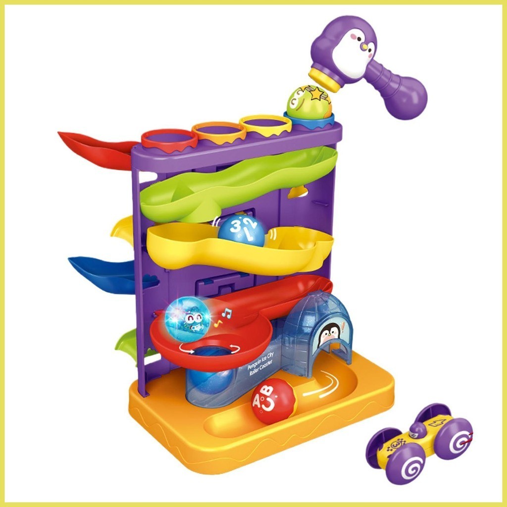 Car Ramp Racer 2 in 1 Pound Ball Toy & Ramp Track Fine Motor Skill Toy ...