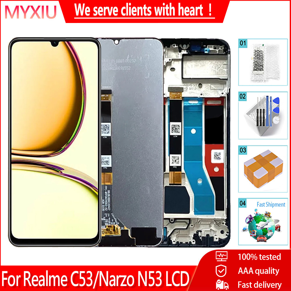 6.74'' For Realme C53 RMX3760 LCD Display Touch Screen Digitizer ...