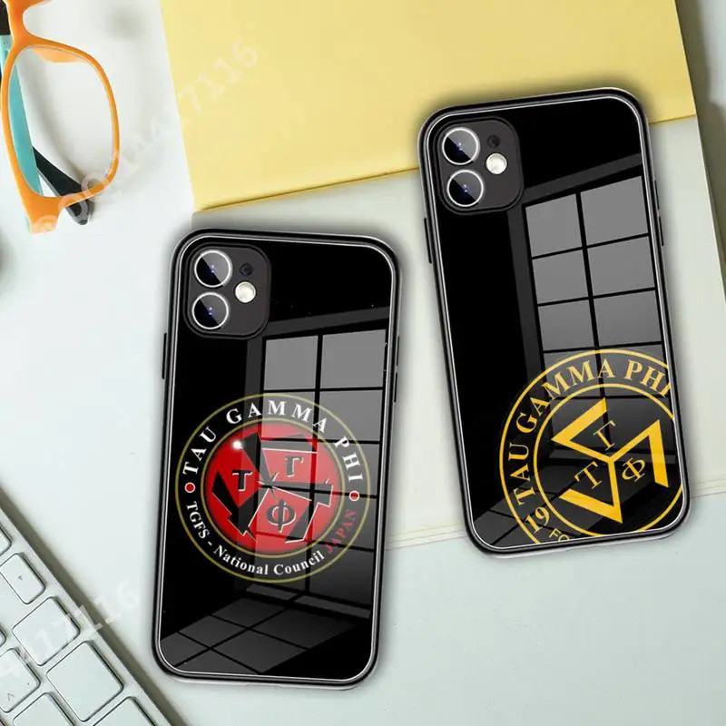 BK-1 Tau Gamma Phi Phone Case Tempered Glass For iPhone 13 11 Pro XR XS ...
