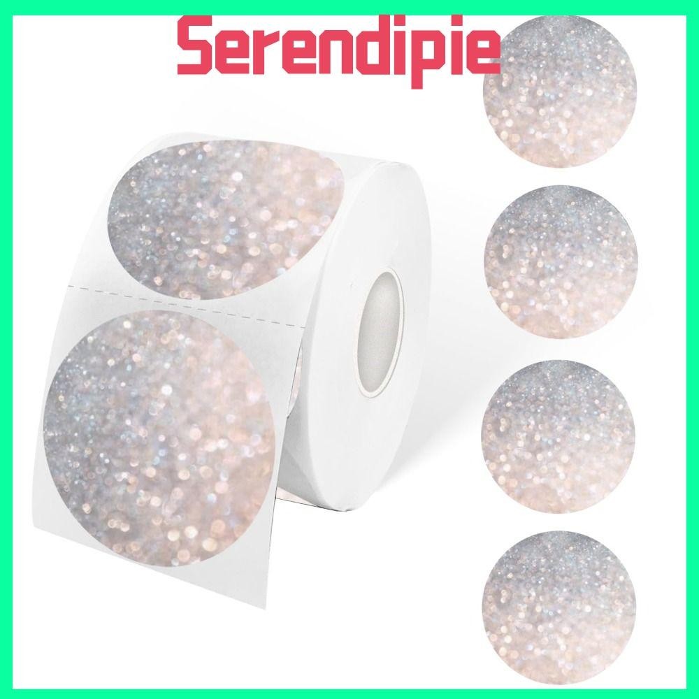 SERENDIPIE Rolled Flash Film Label, Adhesive Gray Thermal Labels Round ...