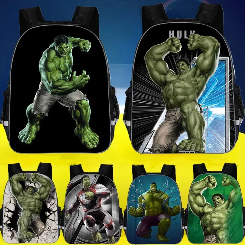 Kids School Bag Hulk 3D Cartoon Backpack For Boys Lightweight ...