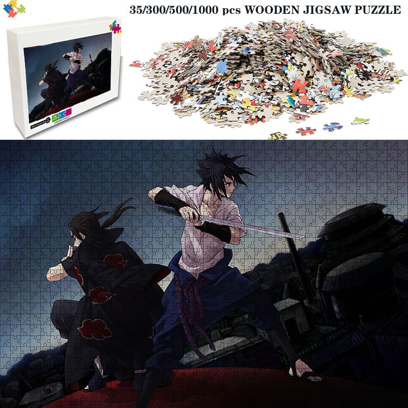 Japanese Anime Naruto Character Kakashi Sasuke Jigsaw Puzzles 300/500 ...