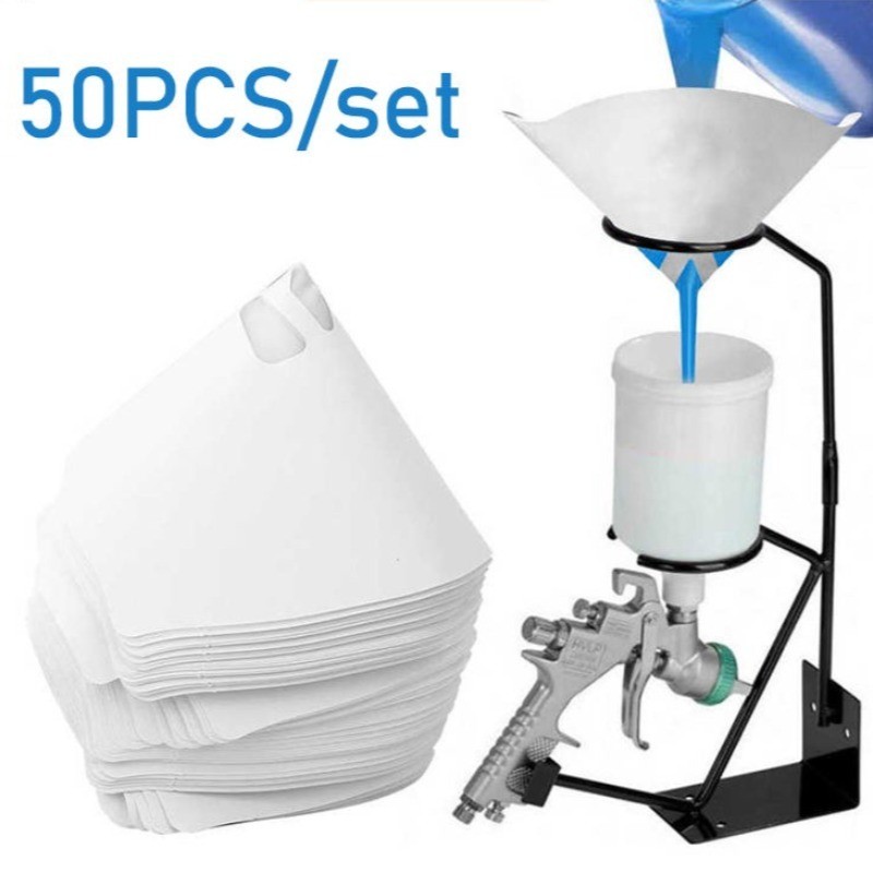 100Pcs Conical Nylon Micron Paper Paint Strainer Filter Disposable ...