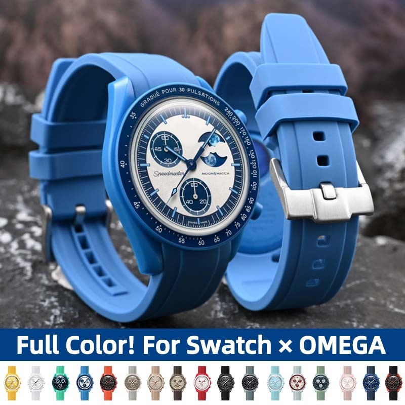 Waterproof Silicone Watch Strap for Omega for Swatch Moonswatch Peanuts ...