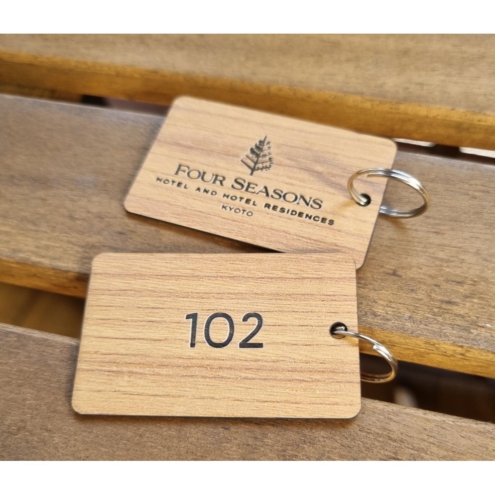 GANTUNGAN Keychain wooden key chain for hotel apartment boarding rooms ...