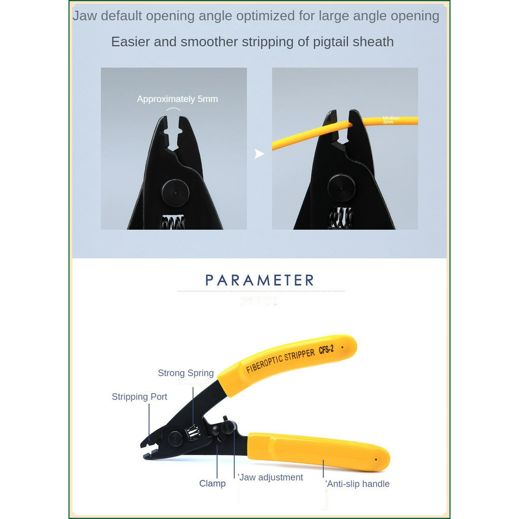 CFS-3 Fiber Optical Stripper Wire Stripper 2-3Port Stripper Pliers Wire Strippers for FTTH Tools ...