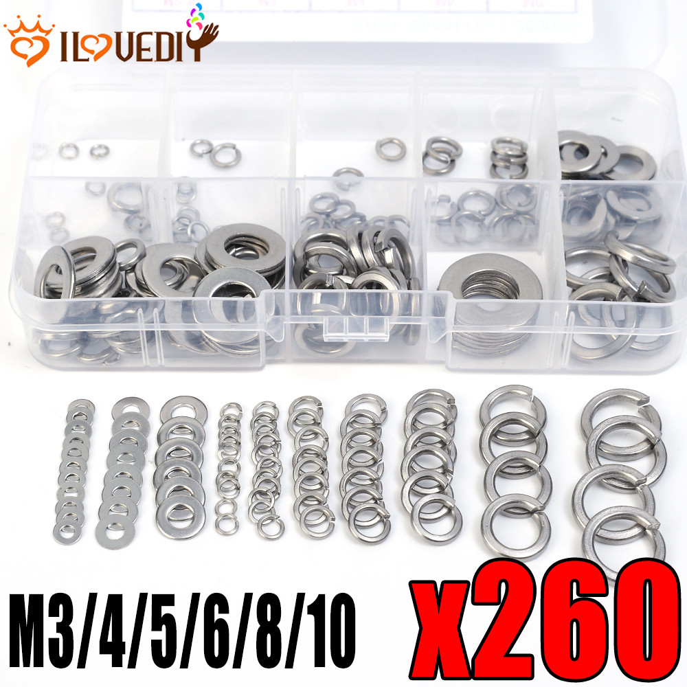 [ Featured ] M3 M4 M6 M8 M10 Washers - Screw Spring Lock Washer ...