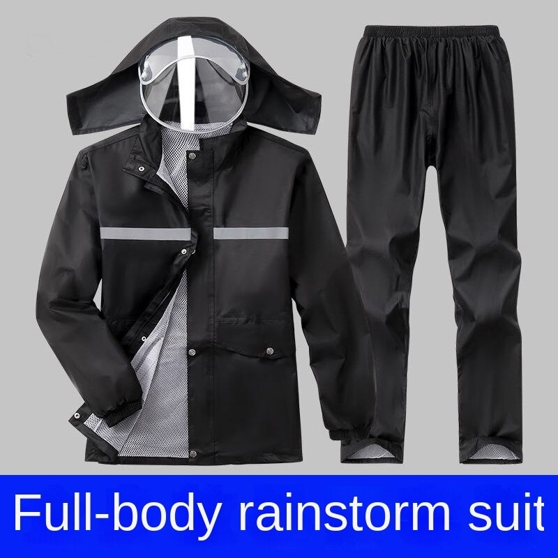 Rainwear and raindrops set Rigid rain and rain all over the body ...
