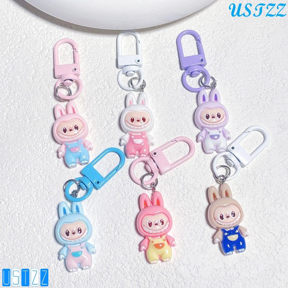 USTZZ Labubu Doll Keychain, Kawaii Mini Labubu Pendant Keyring, Bag ...