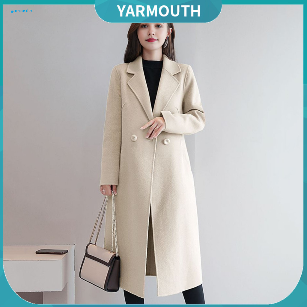 YYR_ Women Overcoat Classic Style Coat Stylish Double-breasted Women's ...