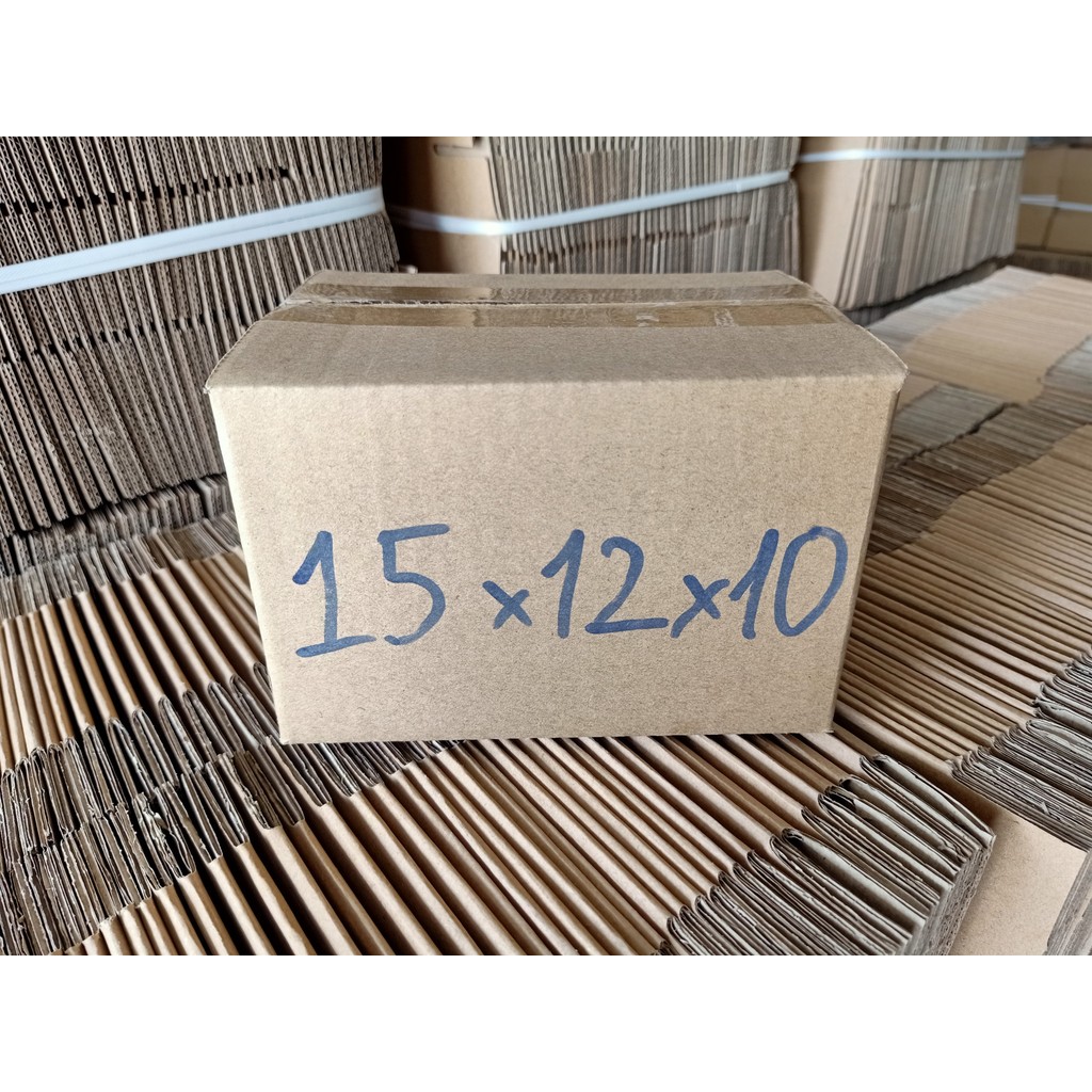 15x12x10 Carton Box Packing Shipping Box COD 3 Corrugated Layers E/B ...
