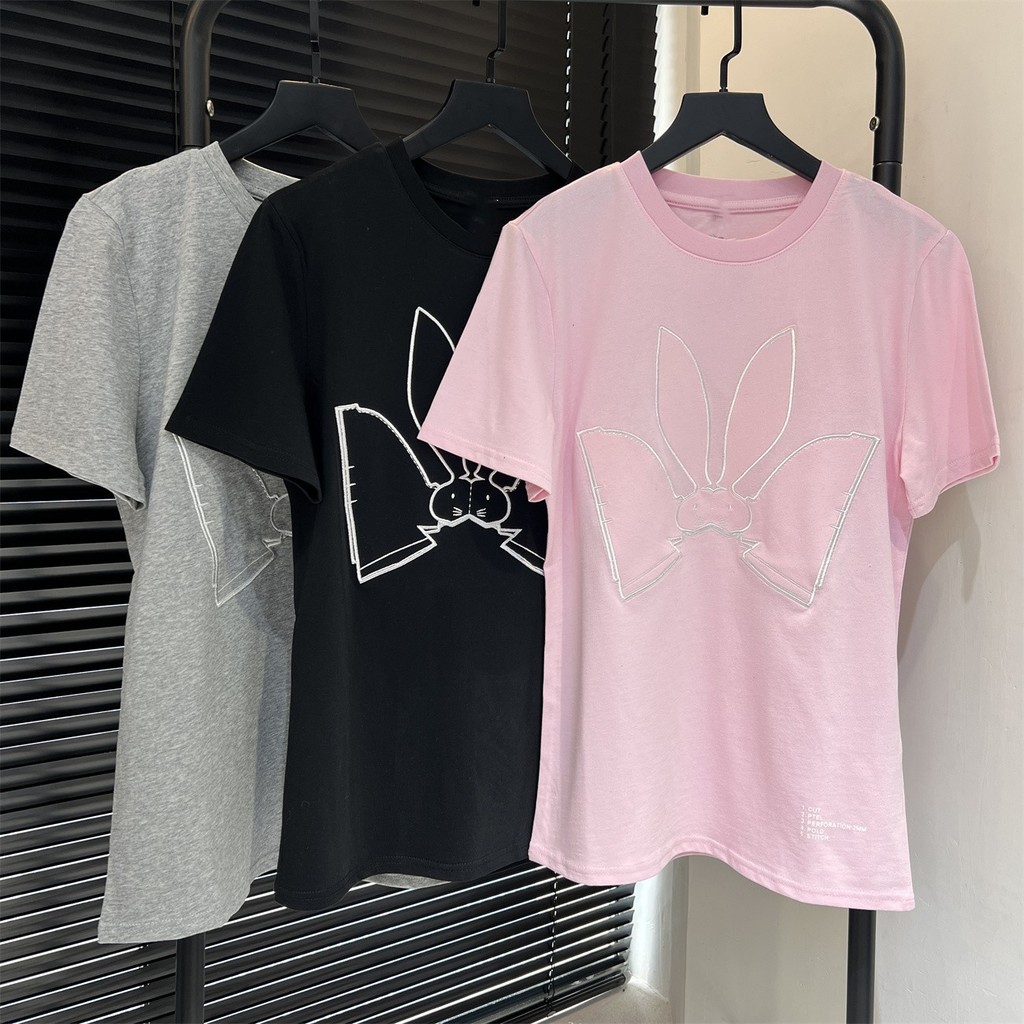 LOEWE 24Early Spring Rabbit Patternlogo Loose Leisure PulloverTMen's T ...