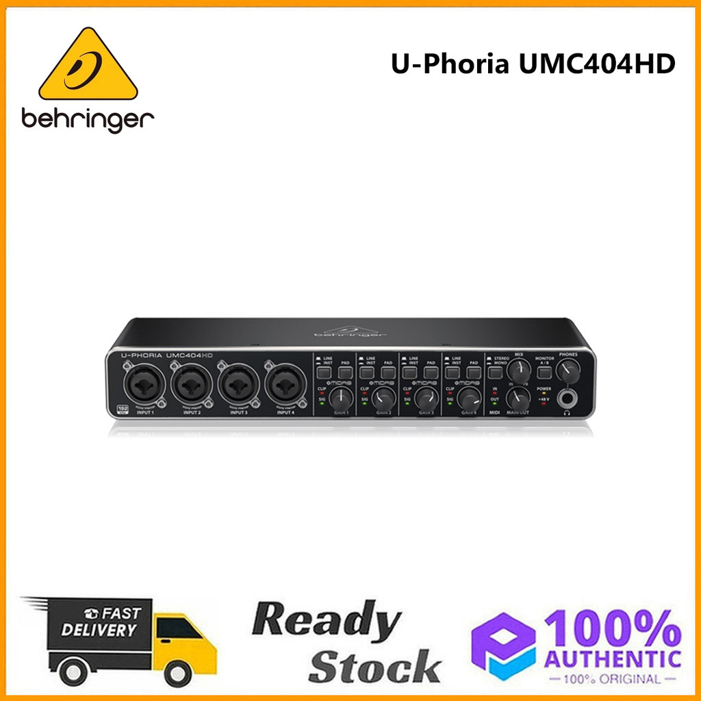 Behringer U-Phoria UMC404HD Audiophile 4x4 24-Bit/192 kHz USB Audio ...