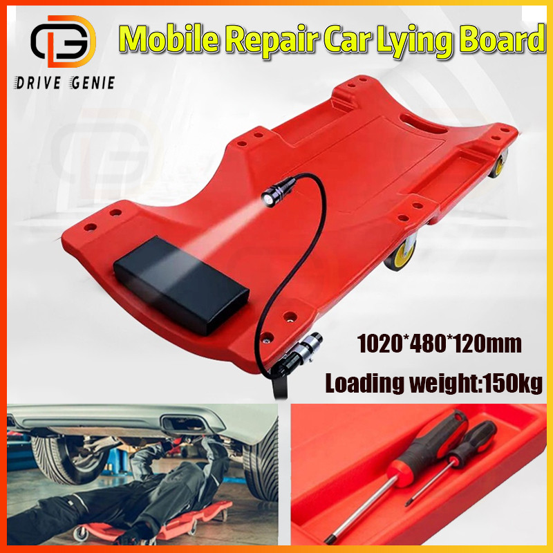 Mechanic Car Repair Creeper Lying Board 40 Inch with Led Lighting Auto ...